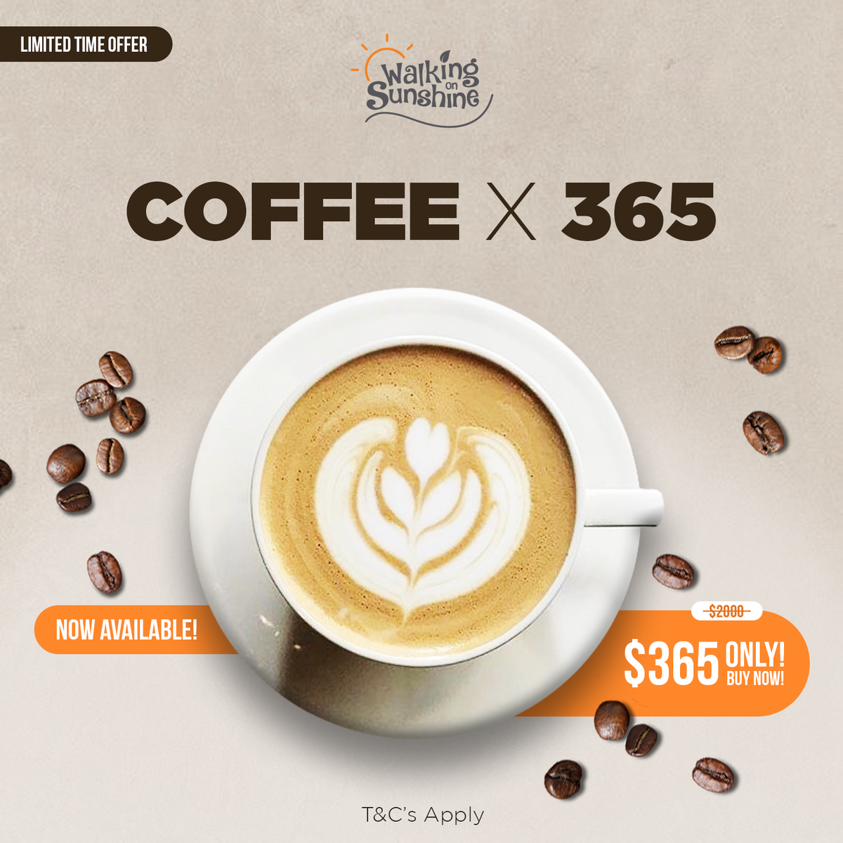 COFFEE x 365 FOR A YEAR | Walking on Sunshine Cafe | Orchard